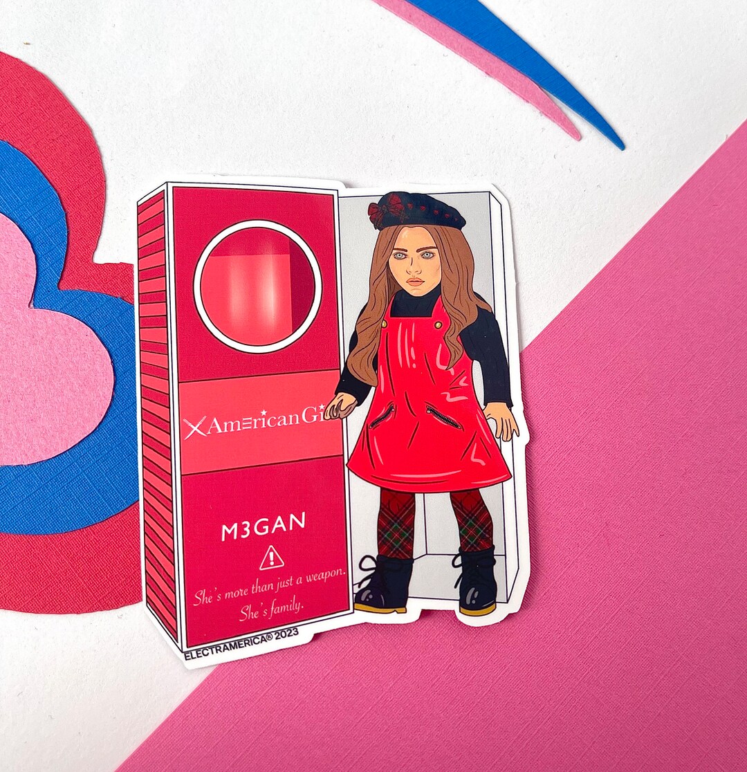 Am3rican Girl M3GAN Vinyl Sticker Waterproof Sticker Laptop Sticker ...