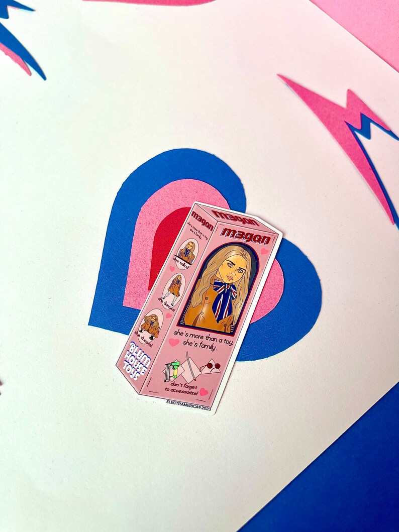 M3GAN Doll by BLUMHOUSE TOYS | Vinyl Sticker | Blumhouse | Horror ...