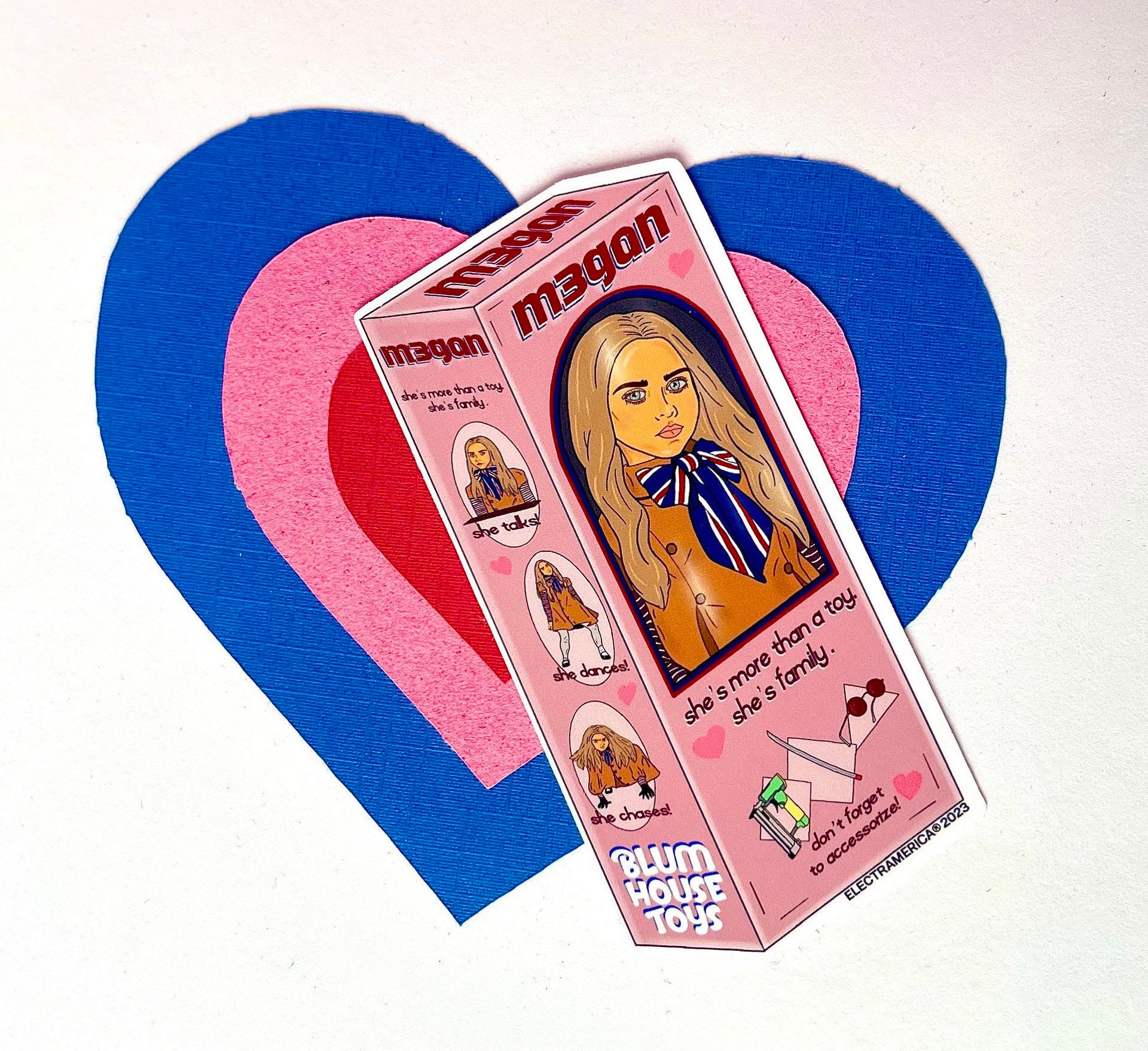 M3GAN Doll by BLUMHOUSE TOYS Vinyl Sticker Blumhouse - Etsy Australia