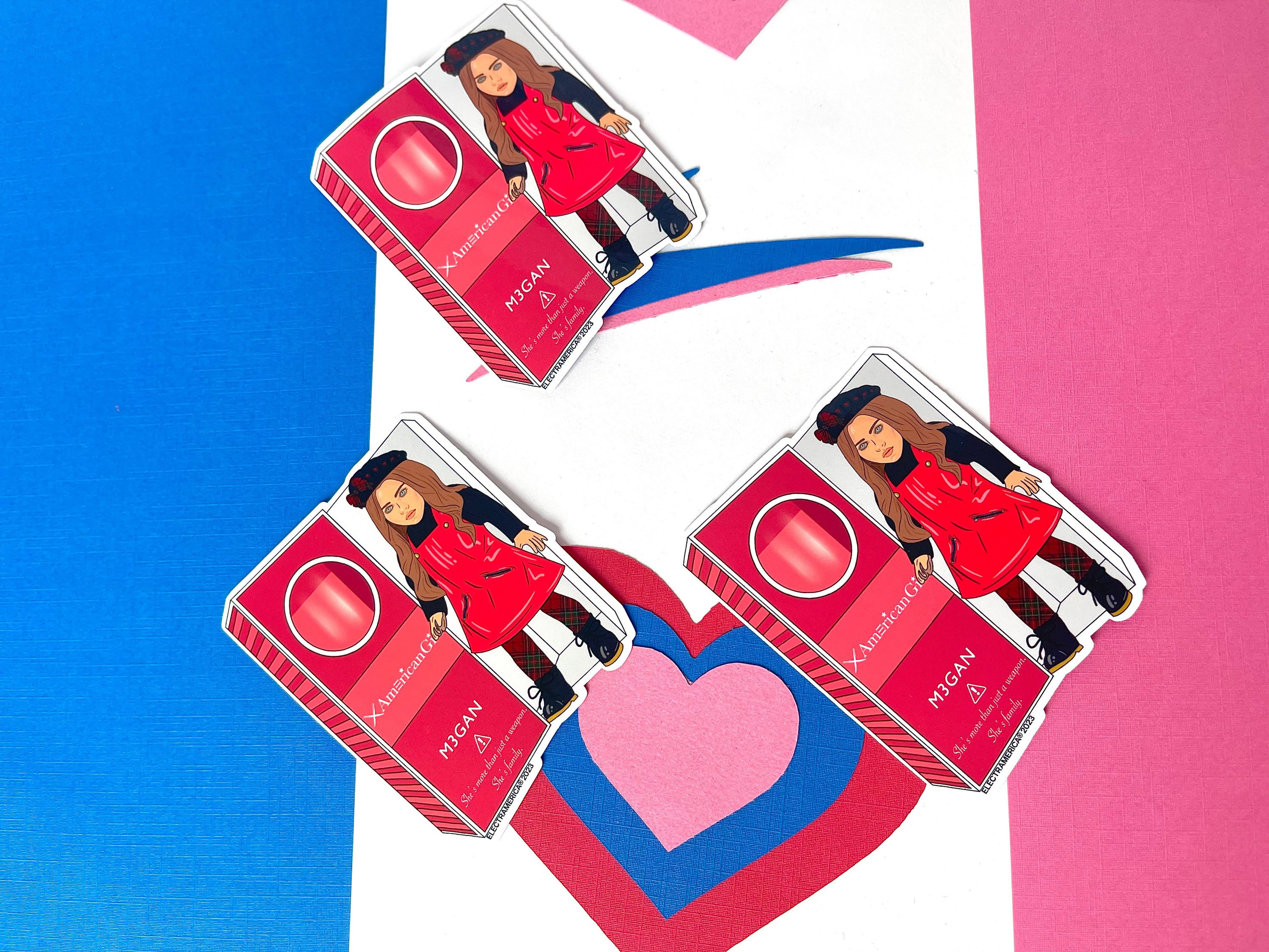Am3rican Girl M3GAN Vinyl Sticker Waterproof Sticker - Etsy