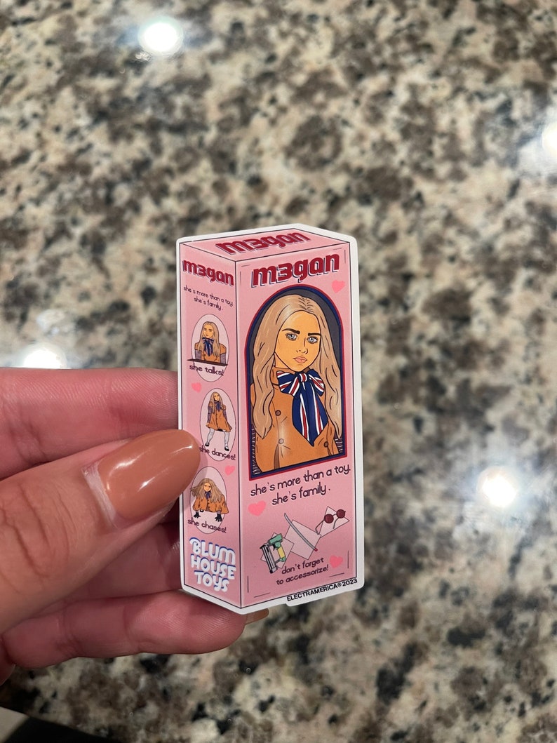 M3GAN Doll by BLUMHOUSE TOYS | Vinyl Sticker | Blumhouse | Horror ...