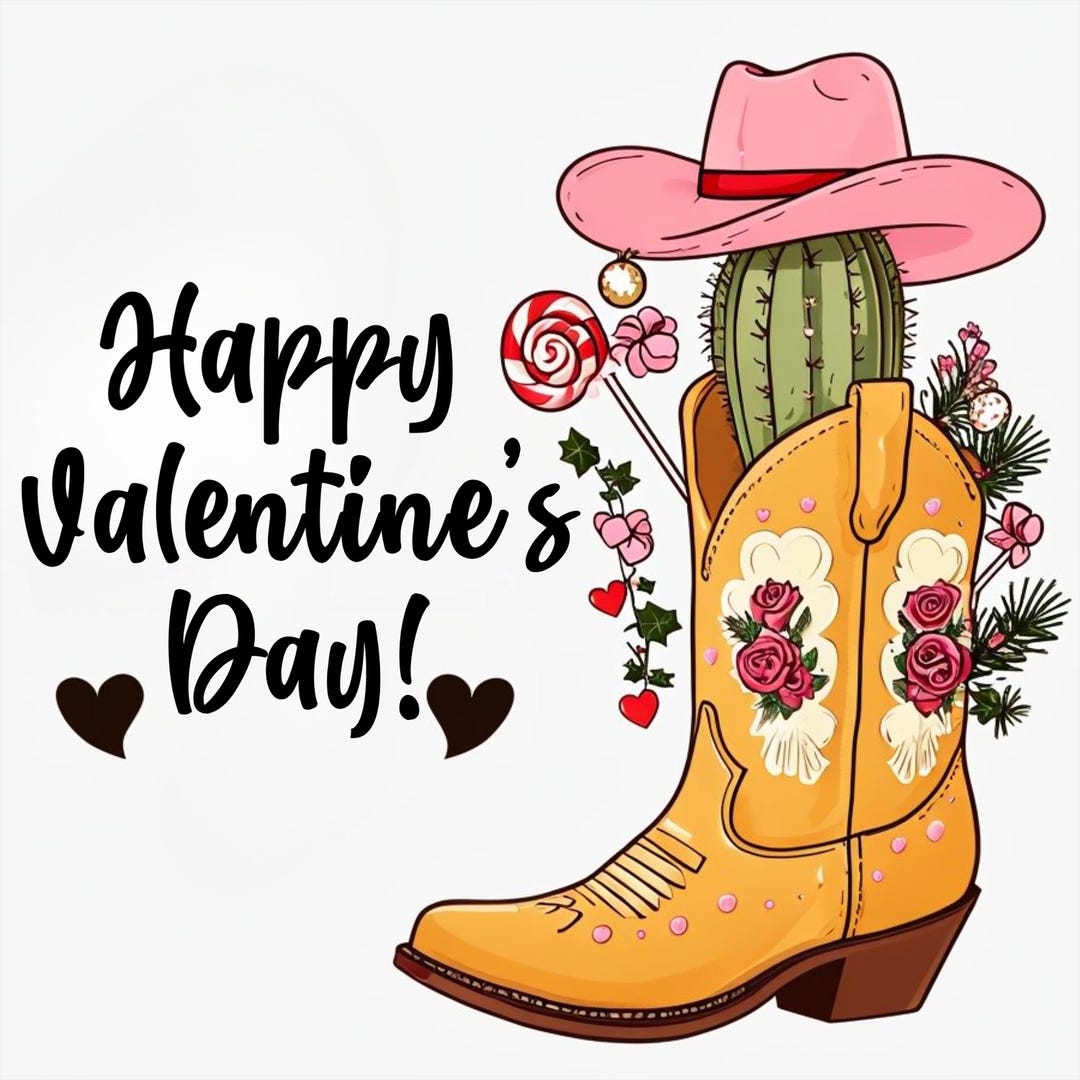Valentine Cowgirl Transparent PNG - Etsy