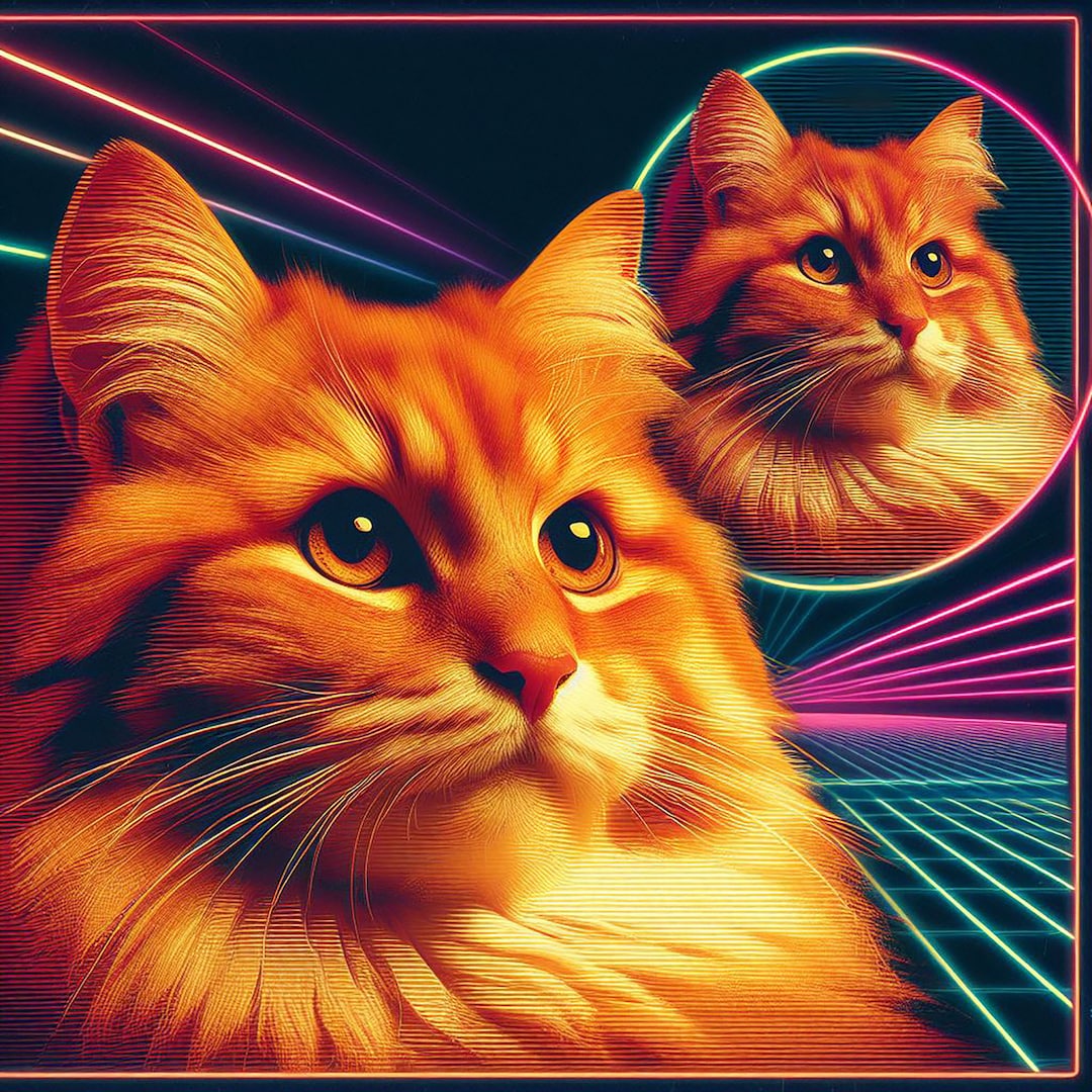 80s/90s Cat Glamour Shot JPEG - Etsy