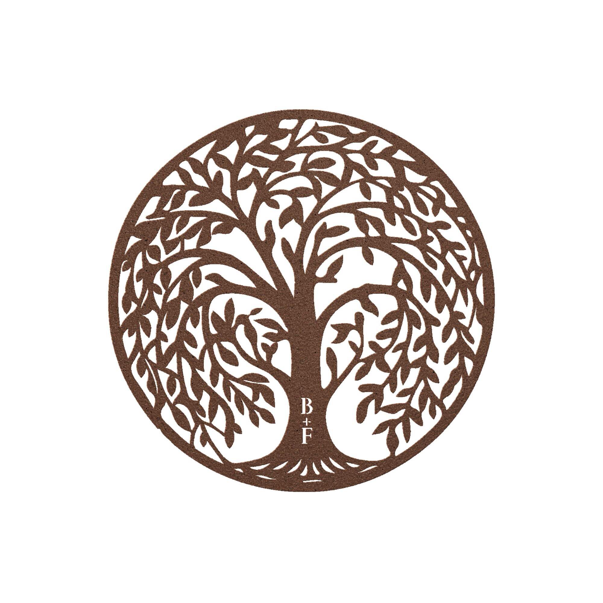 Love & Initials Laser Cut Metal Oak Tree Great Couples Gift - Etsy