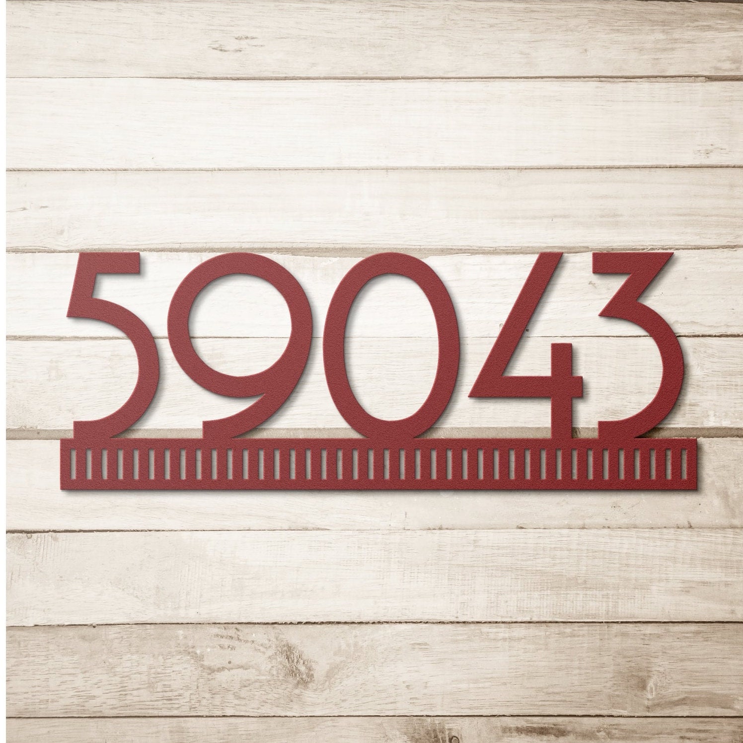 Mid Century Metal House Number Sign | Modern Address Sign | Metal House ...