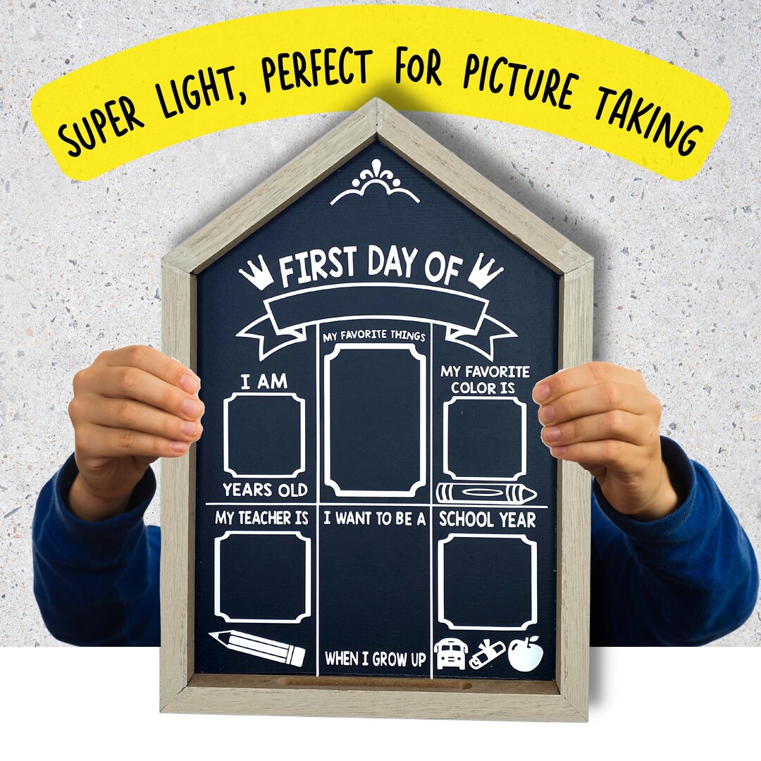 Personalized Chalkboard for First Day Back to School Pictures They're ...