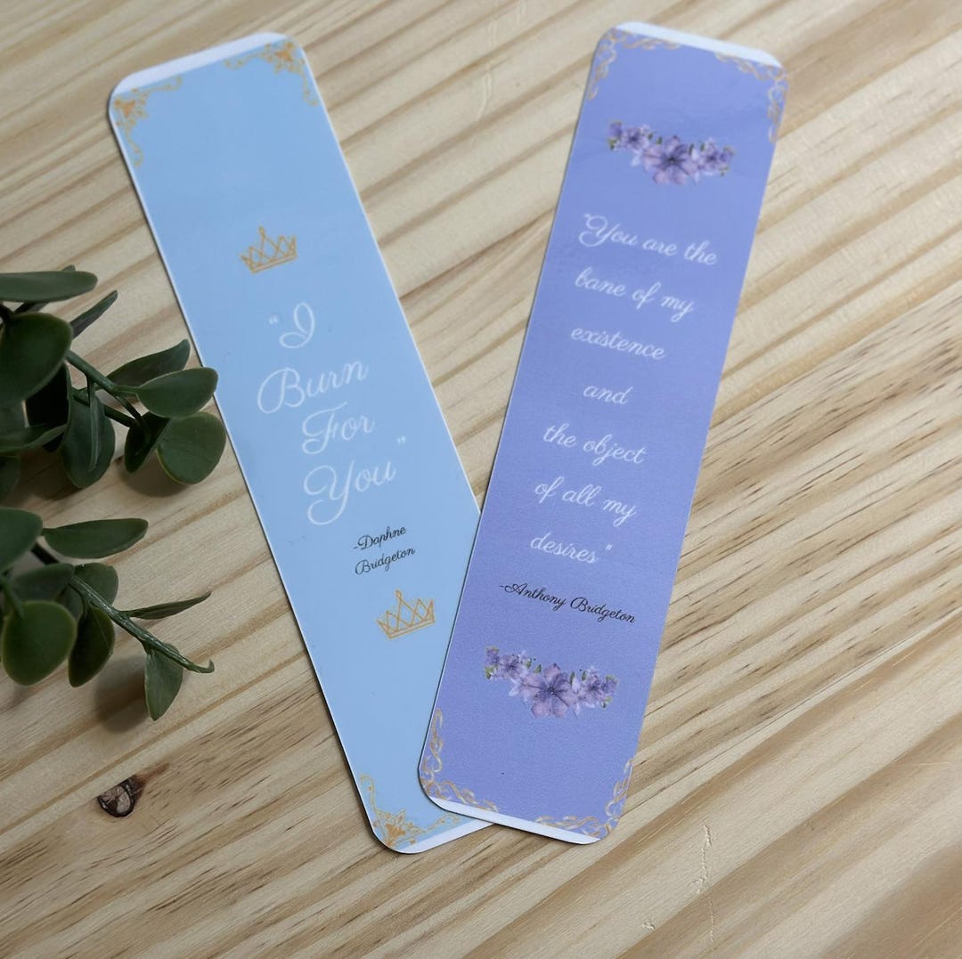 Bridgerton Inspired Bookmark: Regency Era Floral Laminated Bookmark - Etsy
