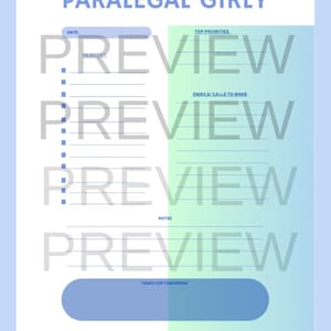 Paralegal Daily Planner Printable: Law Office To-do List (PDF Download ...