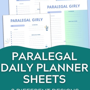Paralegal Daily Planner Printable: Law Office To-do List (PDF Download ...