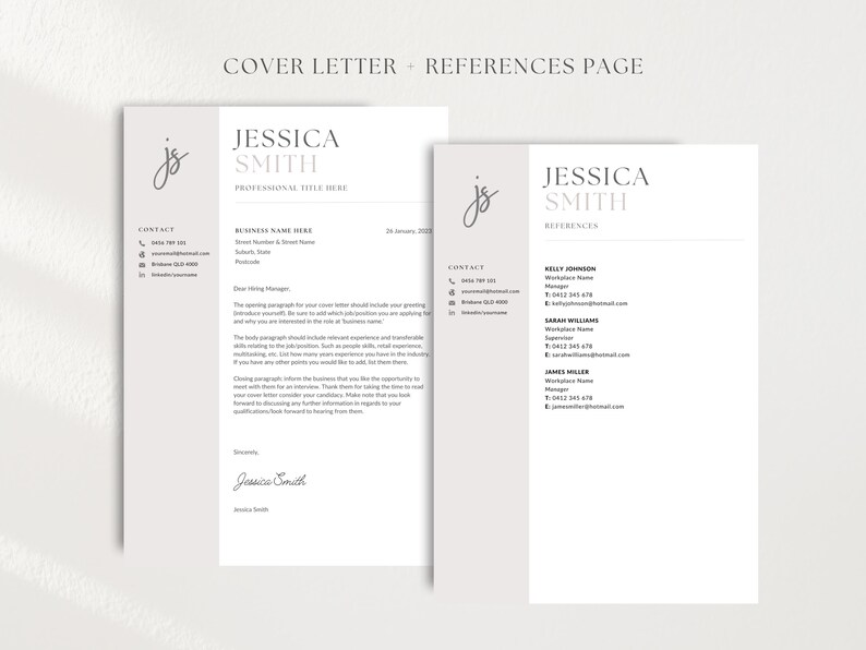 Resume, Resume Template, Cover Letter, Professional Resume, References ...