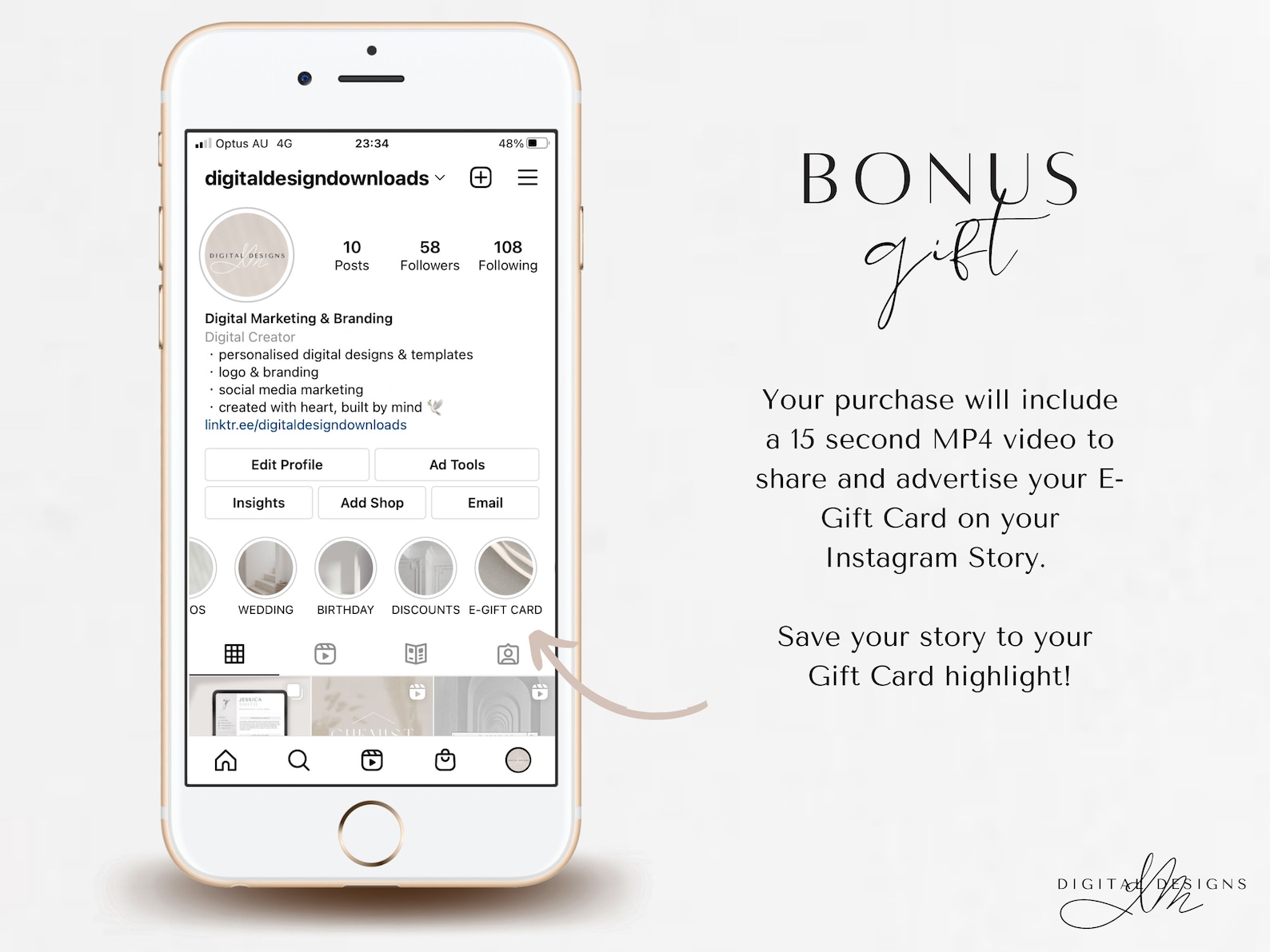 E-gift Card Gift Card Digital Gift Card Personalised E-gift - Etsy