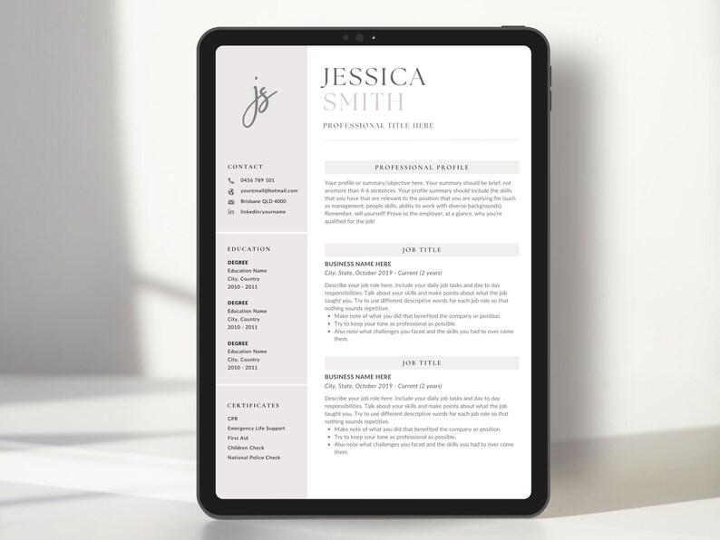 Resume, Resume Template, Cover Letter, Professional Resume, References ...