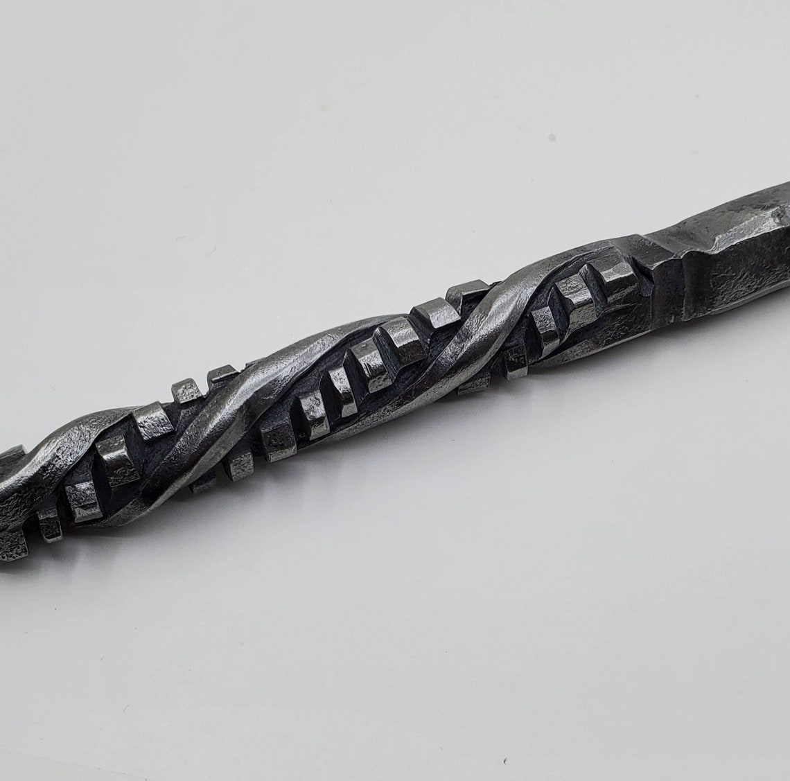 Hand Forged Steel Wand With Twisted Handle | Etsy