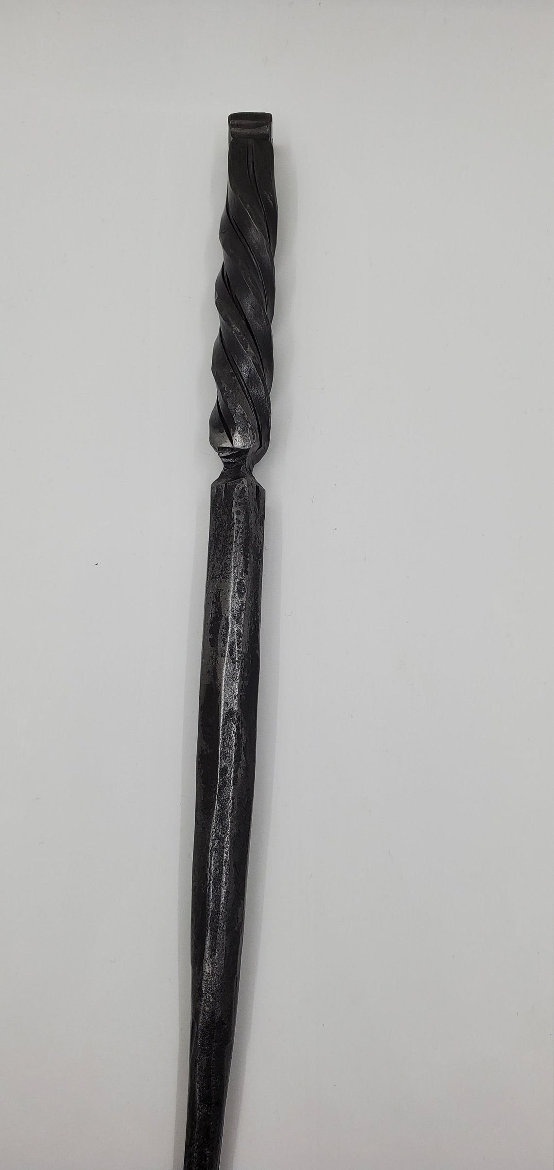 Hand Forged Steel Wand With Twisted Handle | Etsy