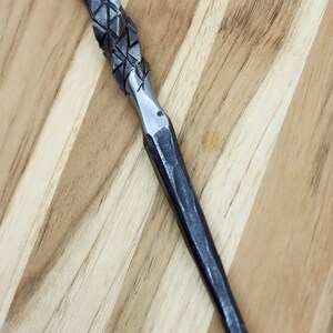 Hand Forged Steel Wand With Twisted Handle - Etsy