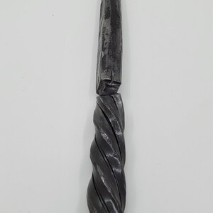 Hand Forged Steel Wand With Twisted Handle | Etsy