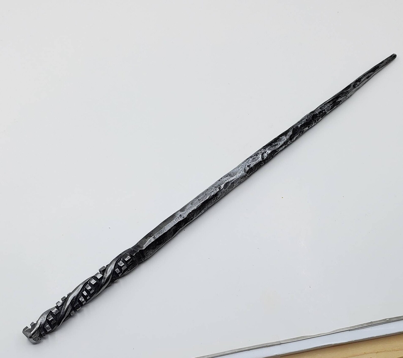 Hand Forged Steel Wand With Twisted Handle | Etsy