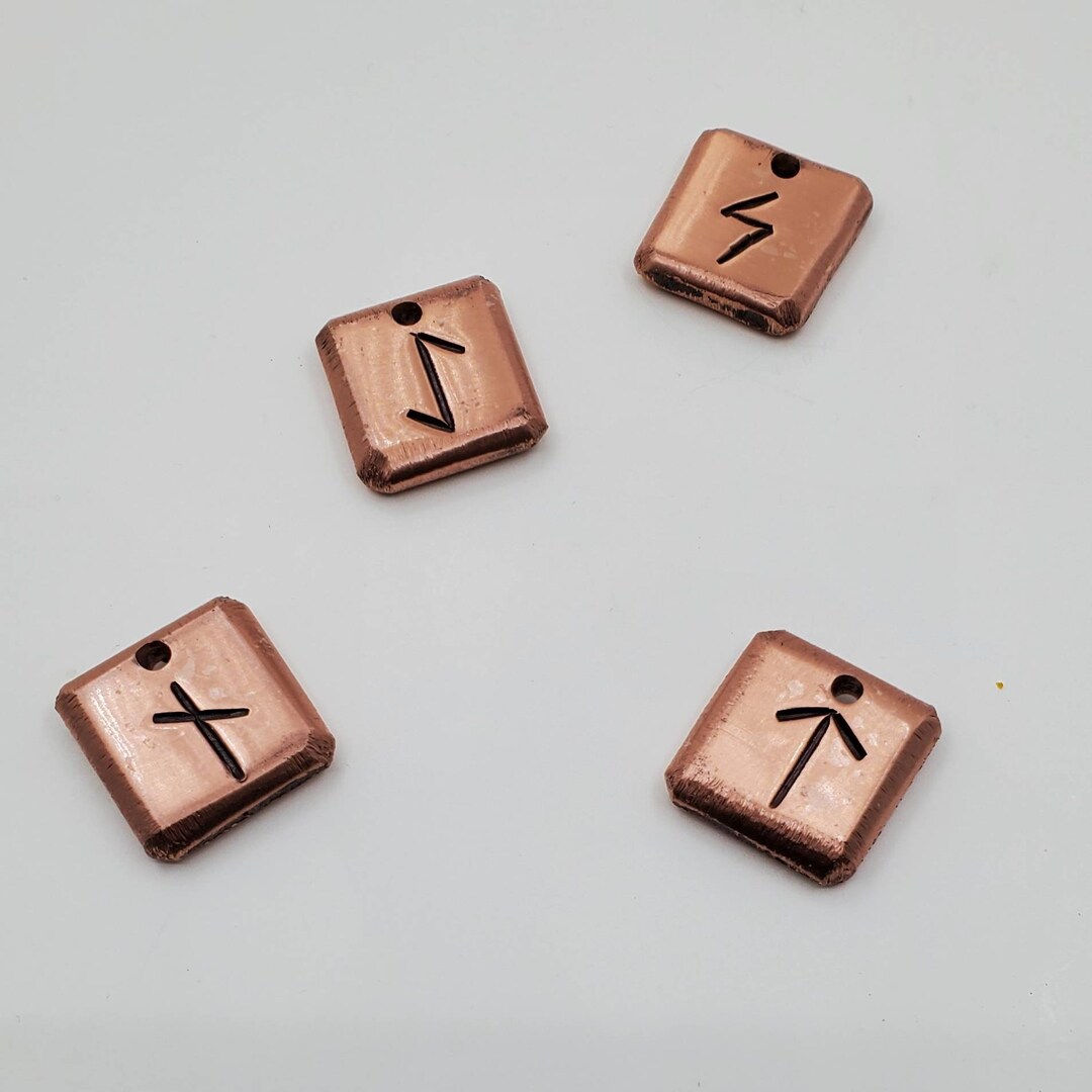 Polished Copper Rune Pendant your Choice of Rune - Etsy