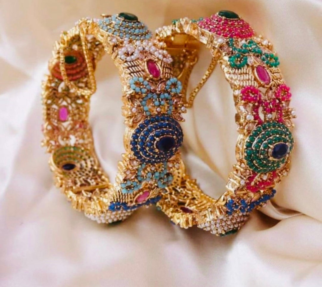 Pair of Bangle /chudi/ Silver Traditional Bangles/ Ethnic - Etsy