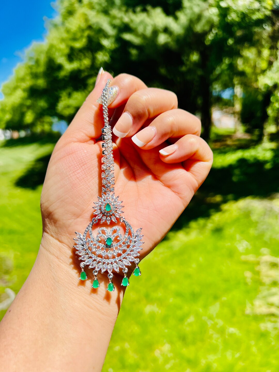 Ad Tikka/ American Diamond Bindi/ Indian Wedding Jewelry/ Bollywood ...