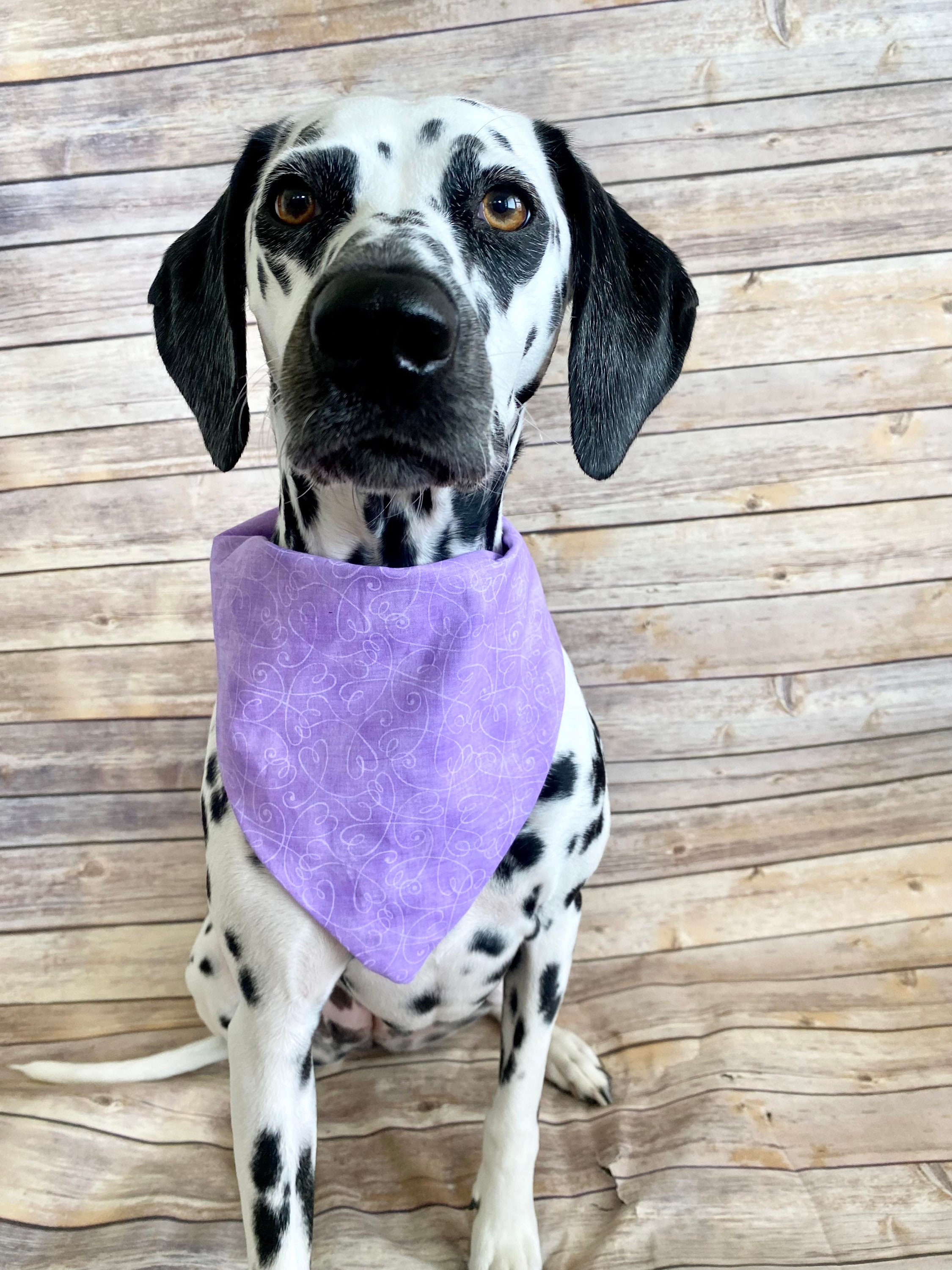 Purple Hearts Reversible Dog Bandana W/ Snap - Etsy