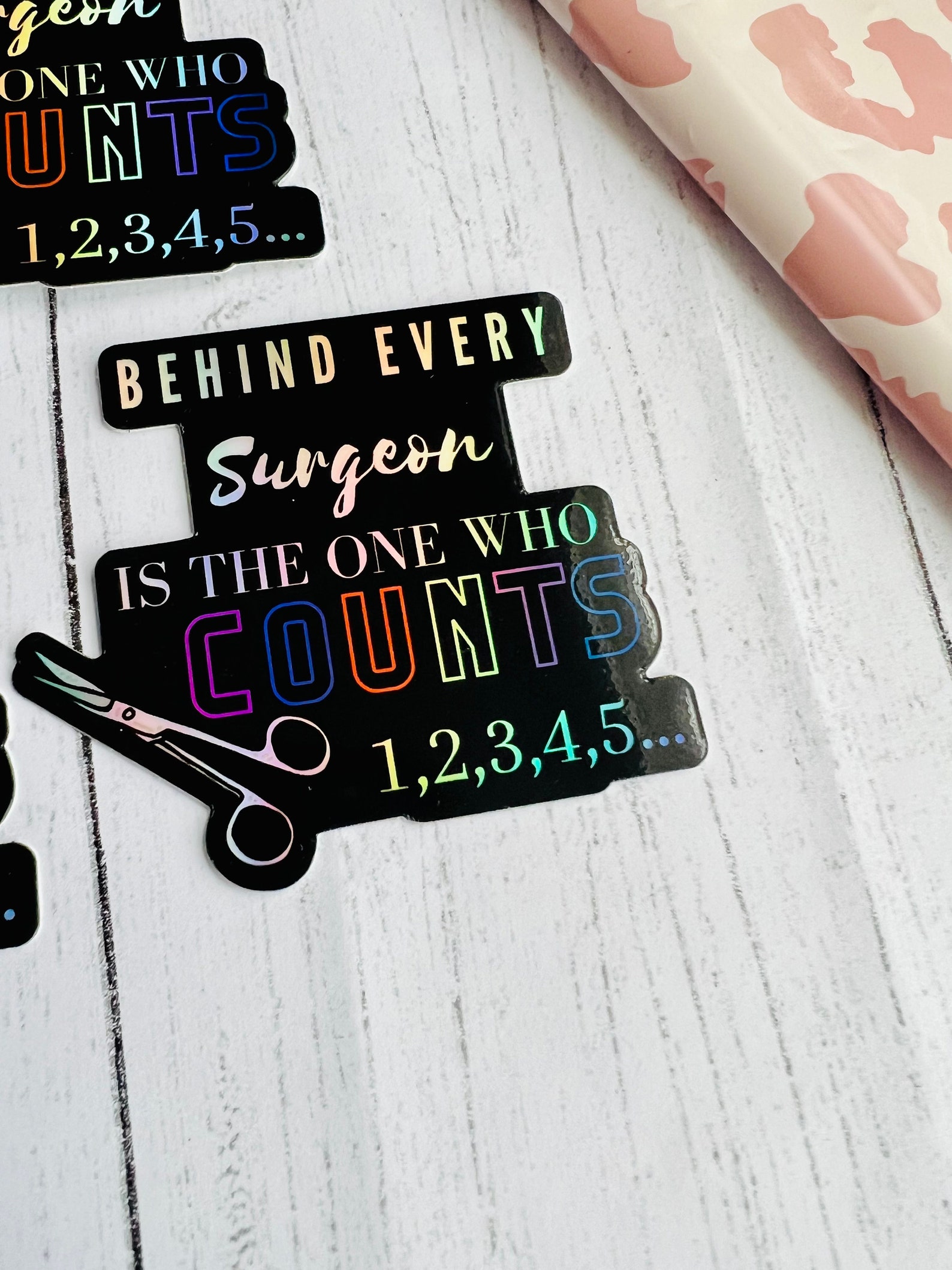 Surgical Technologist Waterproof Holographic Stickers Behind - Etsy