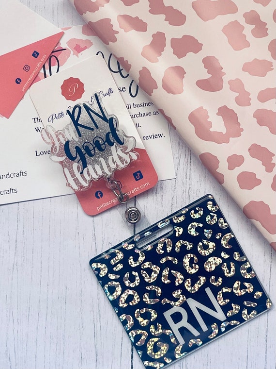 Badge Buddy Leopard Print Cheetah Print Holographic Badge - Etsy