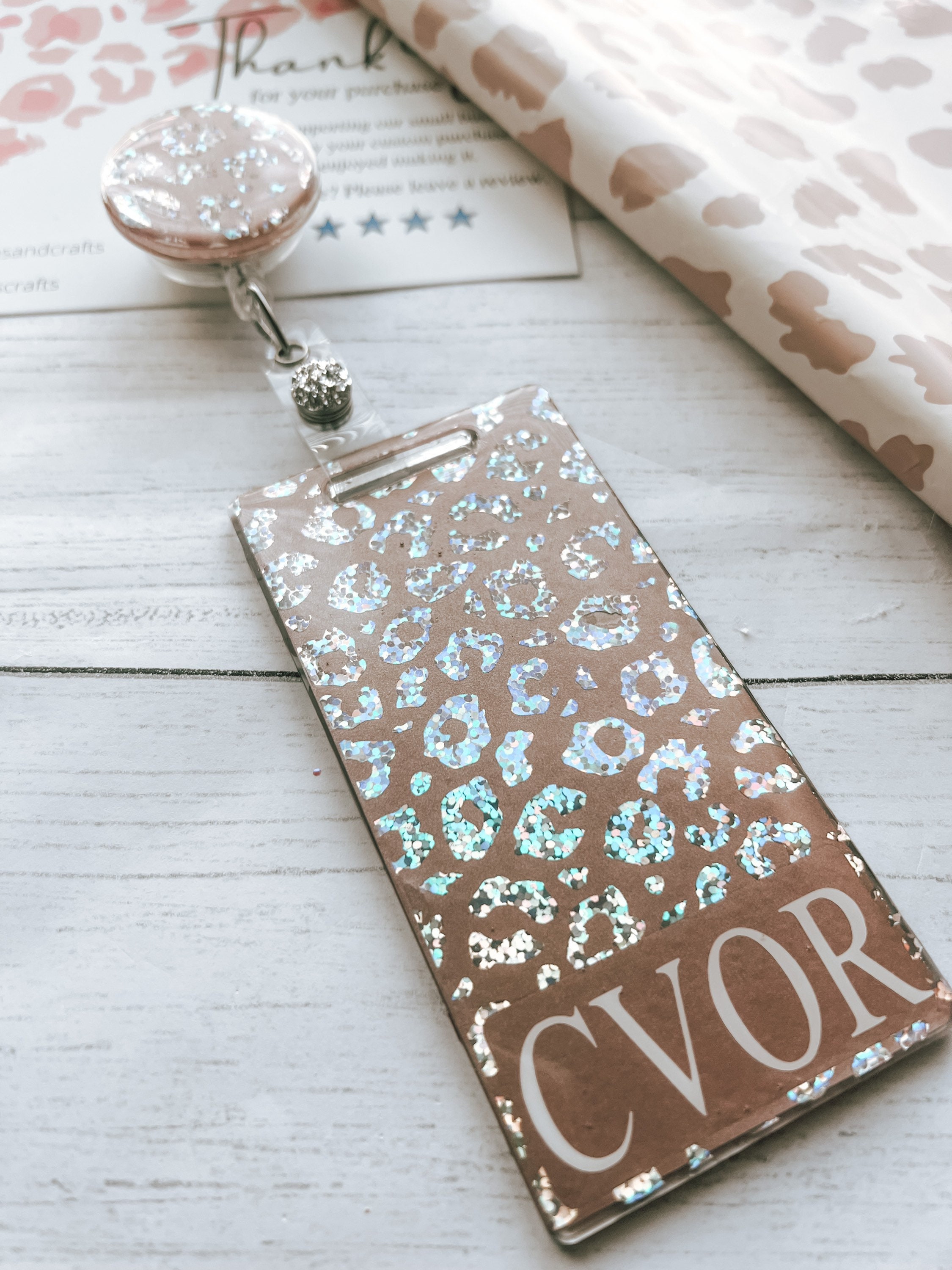 Badge Buddy Leopard Print Cheetah Print Holographic Badge - Etsy