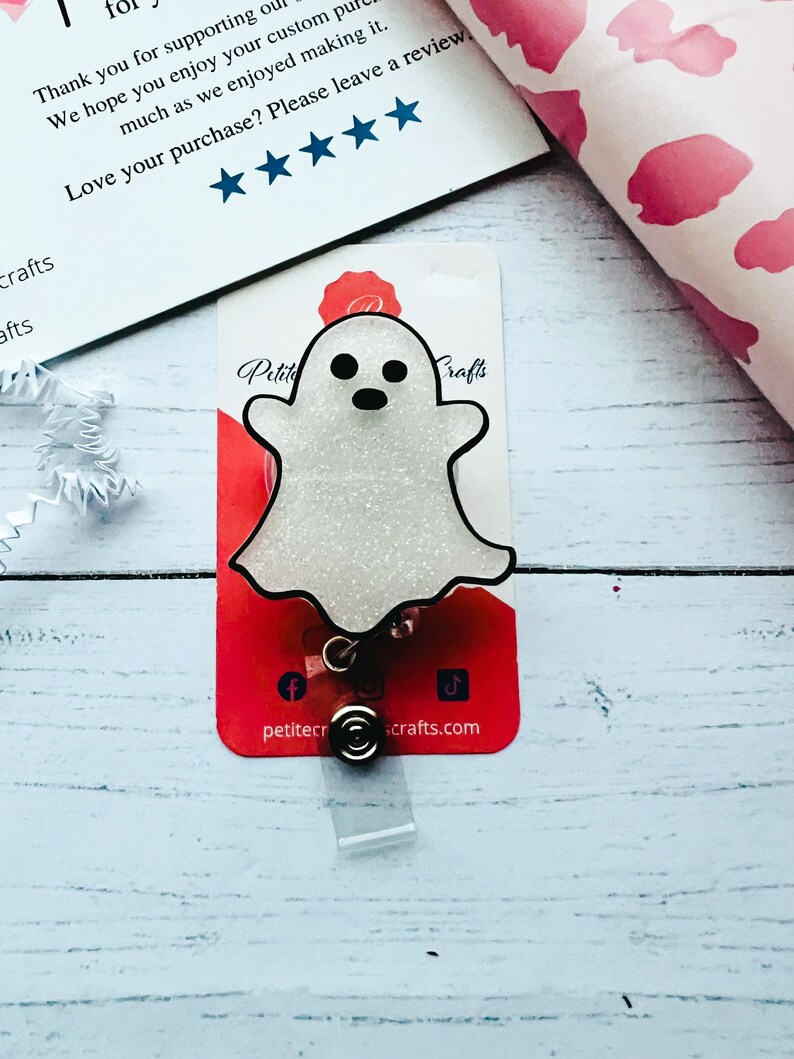 Ghost ID Accessory/badge Reel/glow in the - Etsy