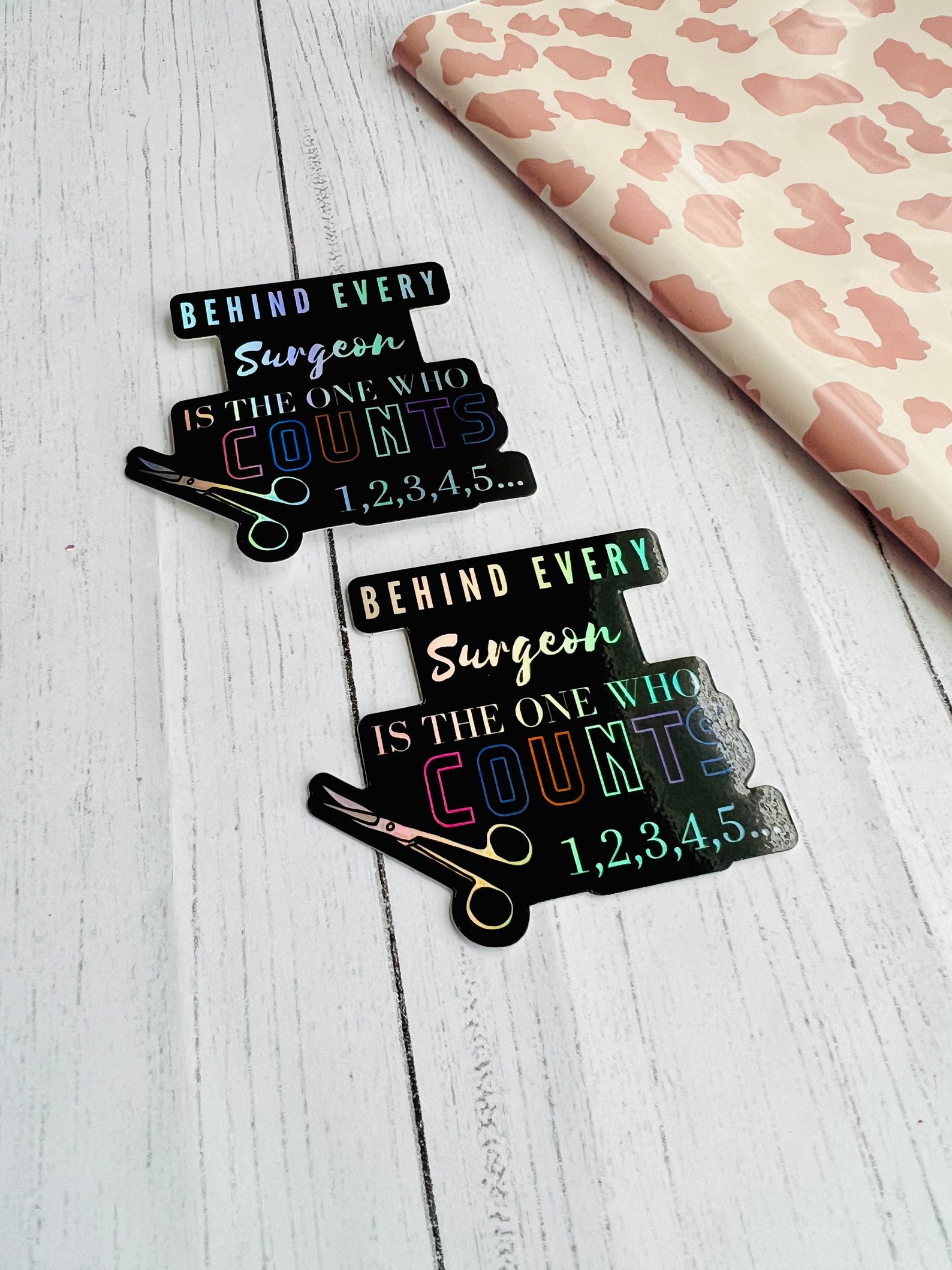 Surgical Technologist Waterproof Holographic Stickers Behind - Etsy
