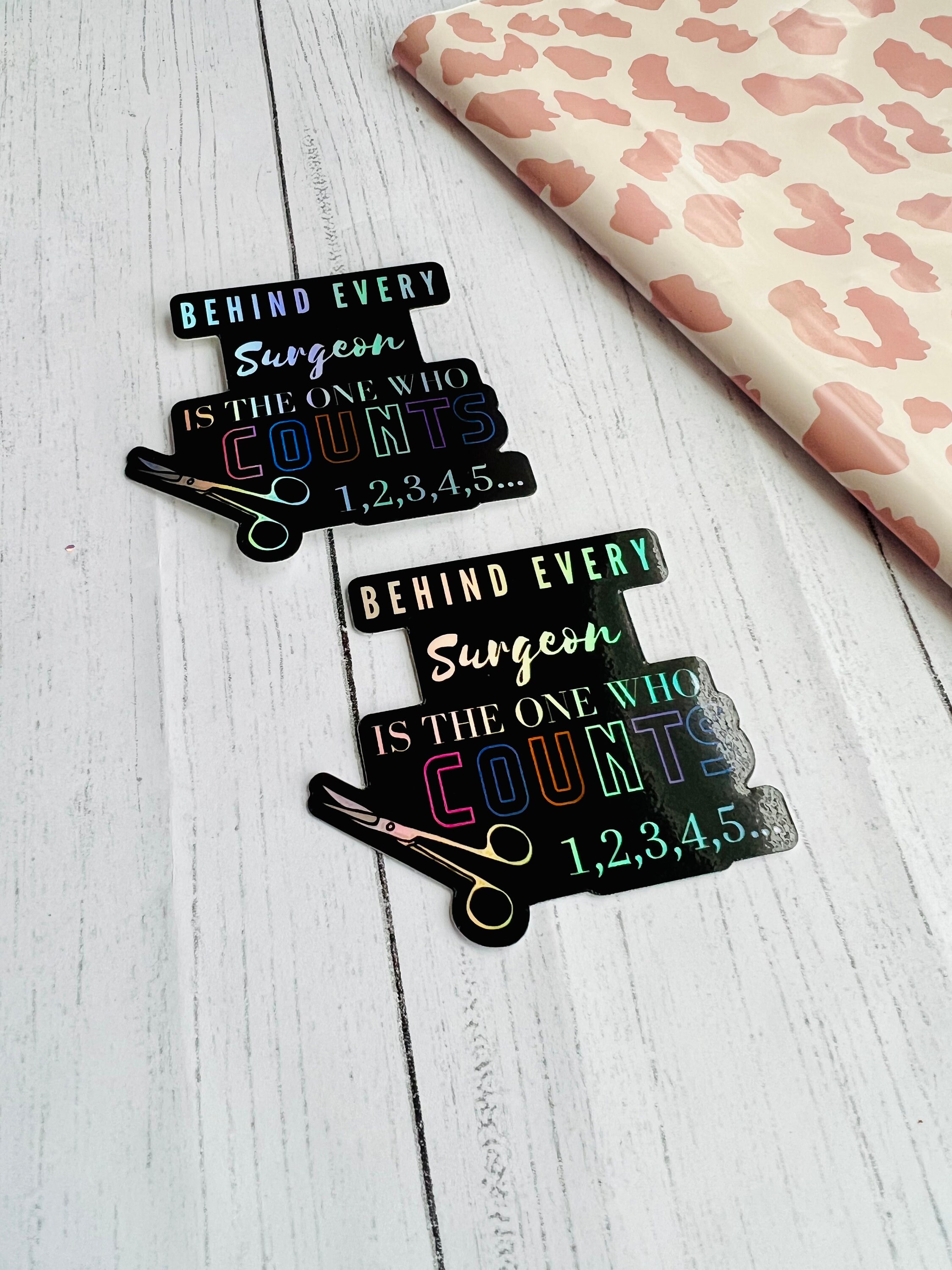 Surgical Technologist Waterproof Holographic Stickers Behind - Etsy