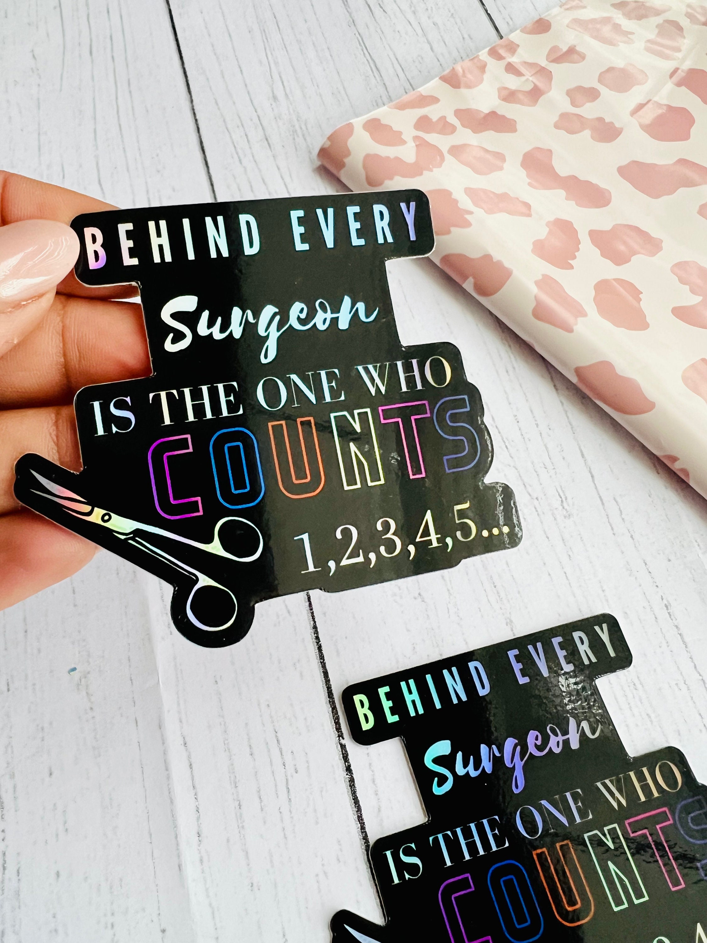 Surgical Technologist Waterproof Holographic Stickers Behind - Etsy