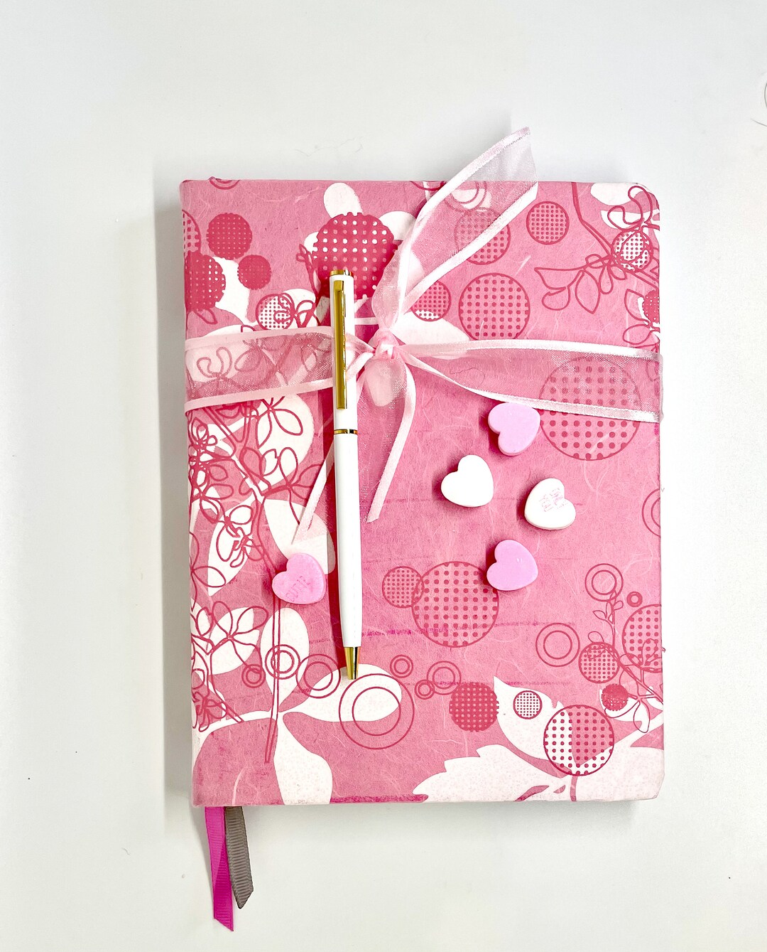 Pink Floral Journal - Etsy