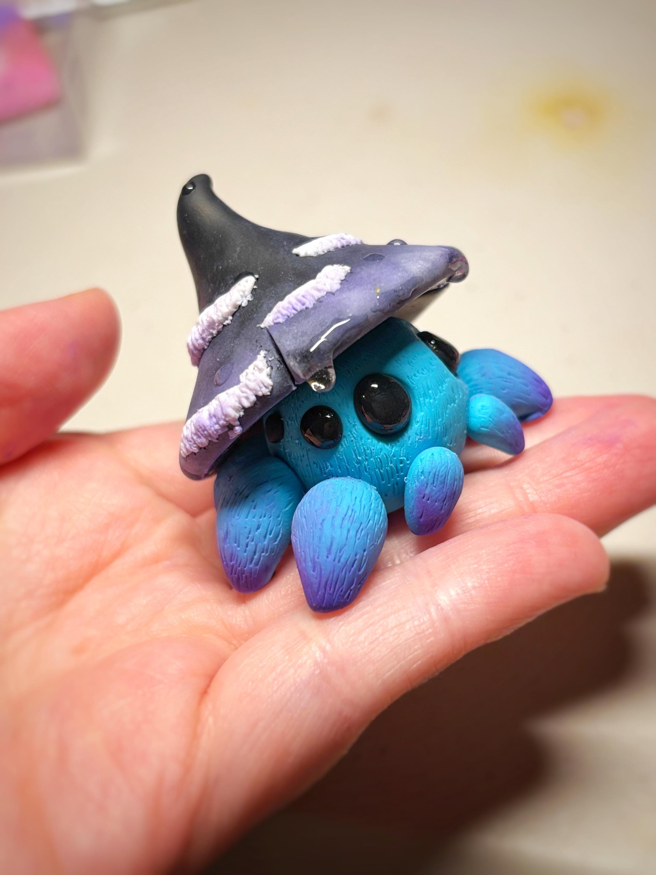 Handmade Spider Figurine: Collectable Polymer Clay Halloween Decor - Etsy