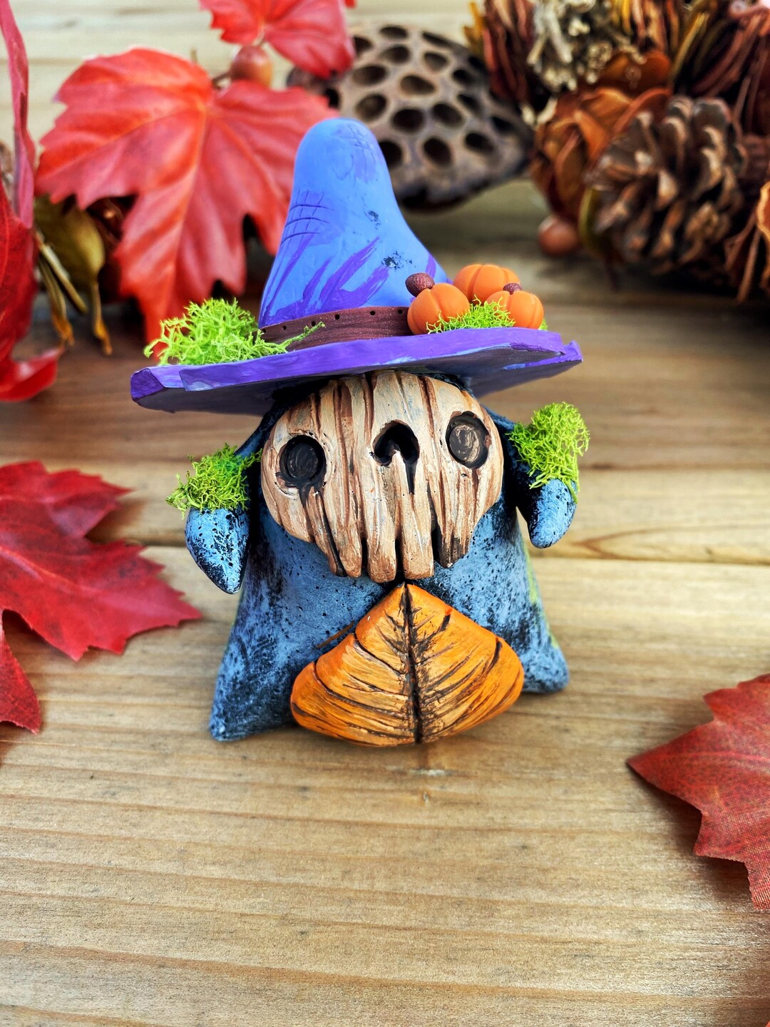 Puddles the Pumpkin Sprite Fantasy Figurine Sculpture - Etsy