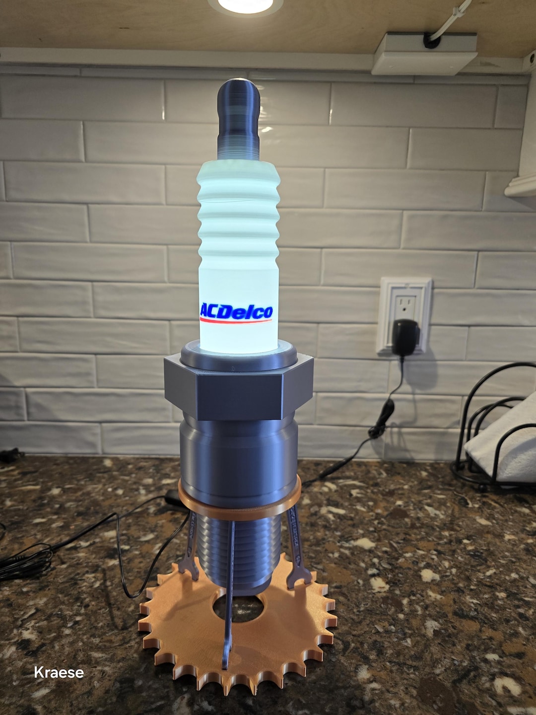 Spark Plug LED Lamp Large New Design - Etsy