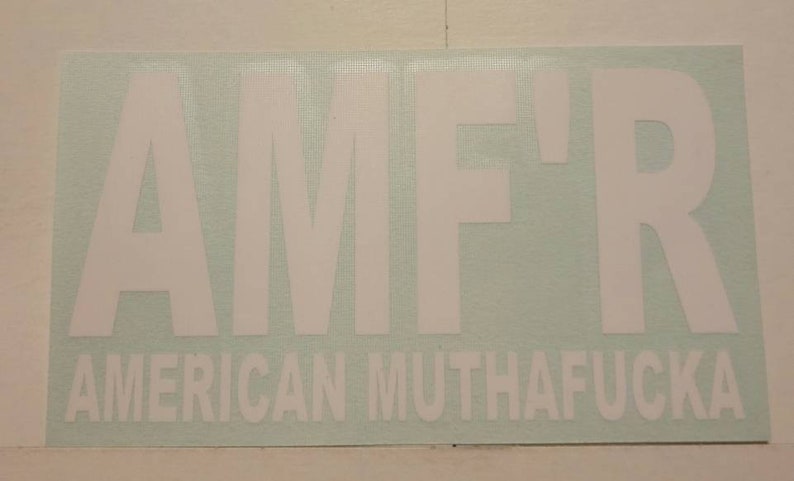 AMF'R Transfer Decal - Etsy