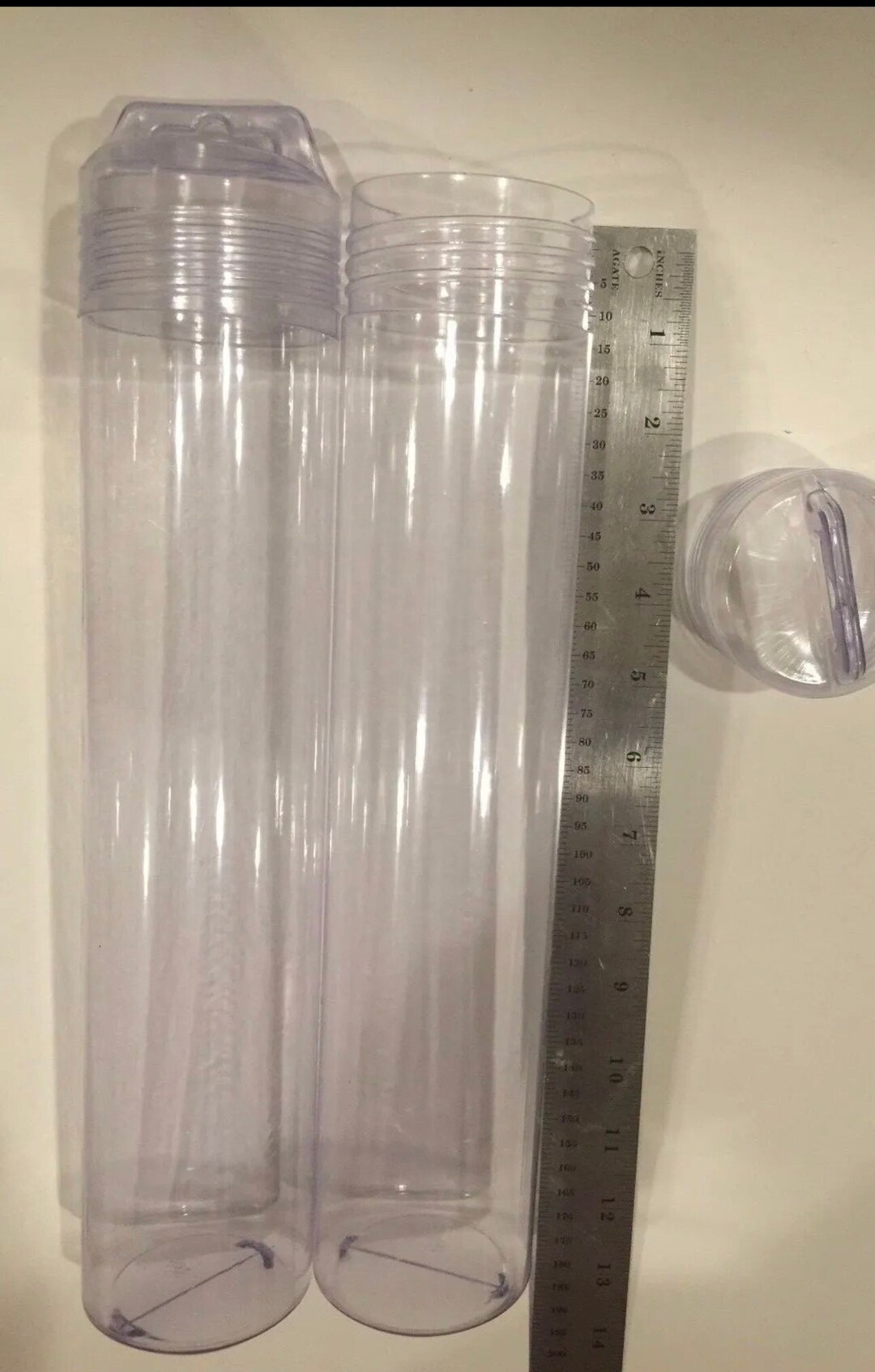 6 Pcs Clear Plastic Tubes W/hang Caps , XL - Etsy