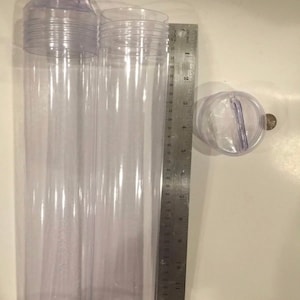 6 Pcs Clear Plastic Tubes W/hang Caps , XL - Etsy