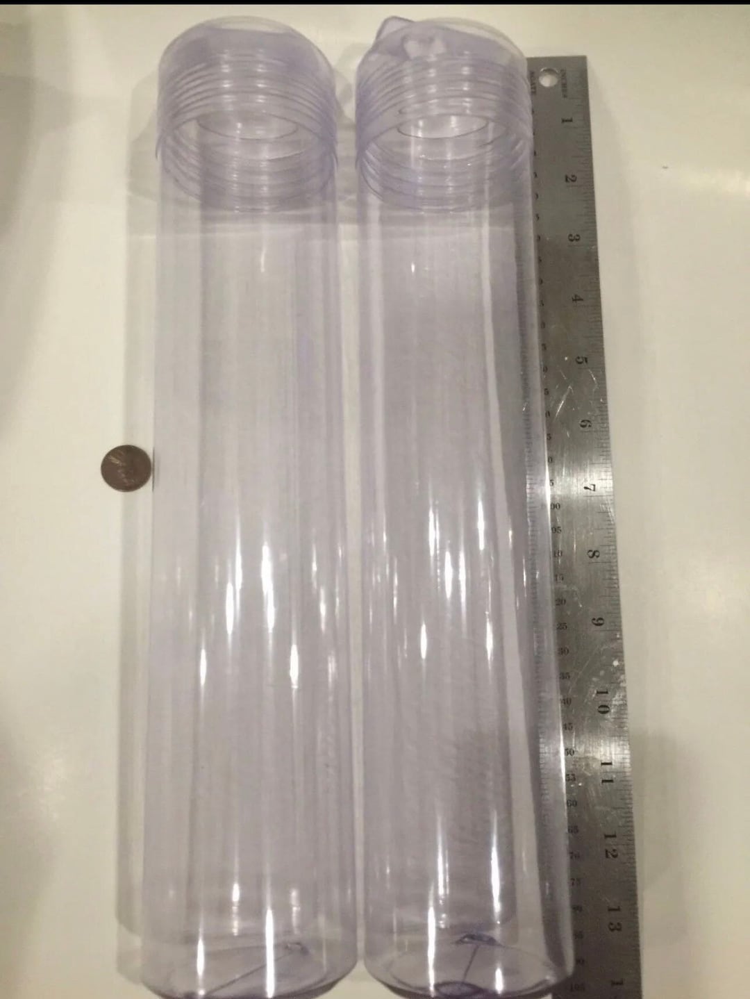 6 Pcs Clear Plastic Tubes W/hang Caps , XL - Etsy