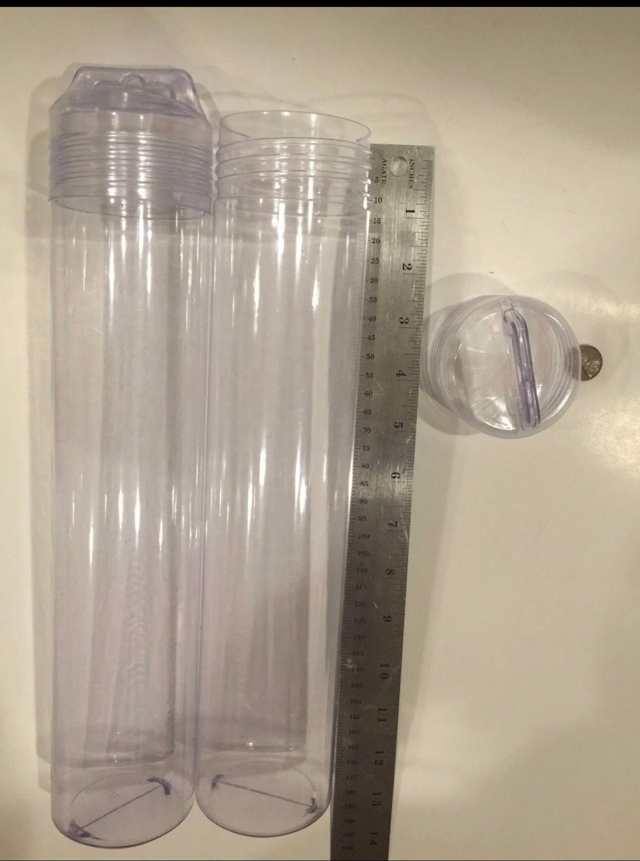 6 Pcs Clear Plastic Tubes W/hang Caps , XL - Etsy
