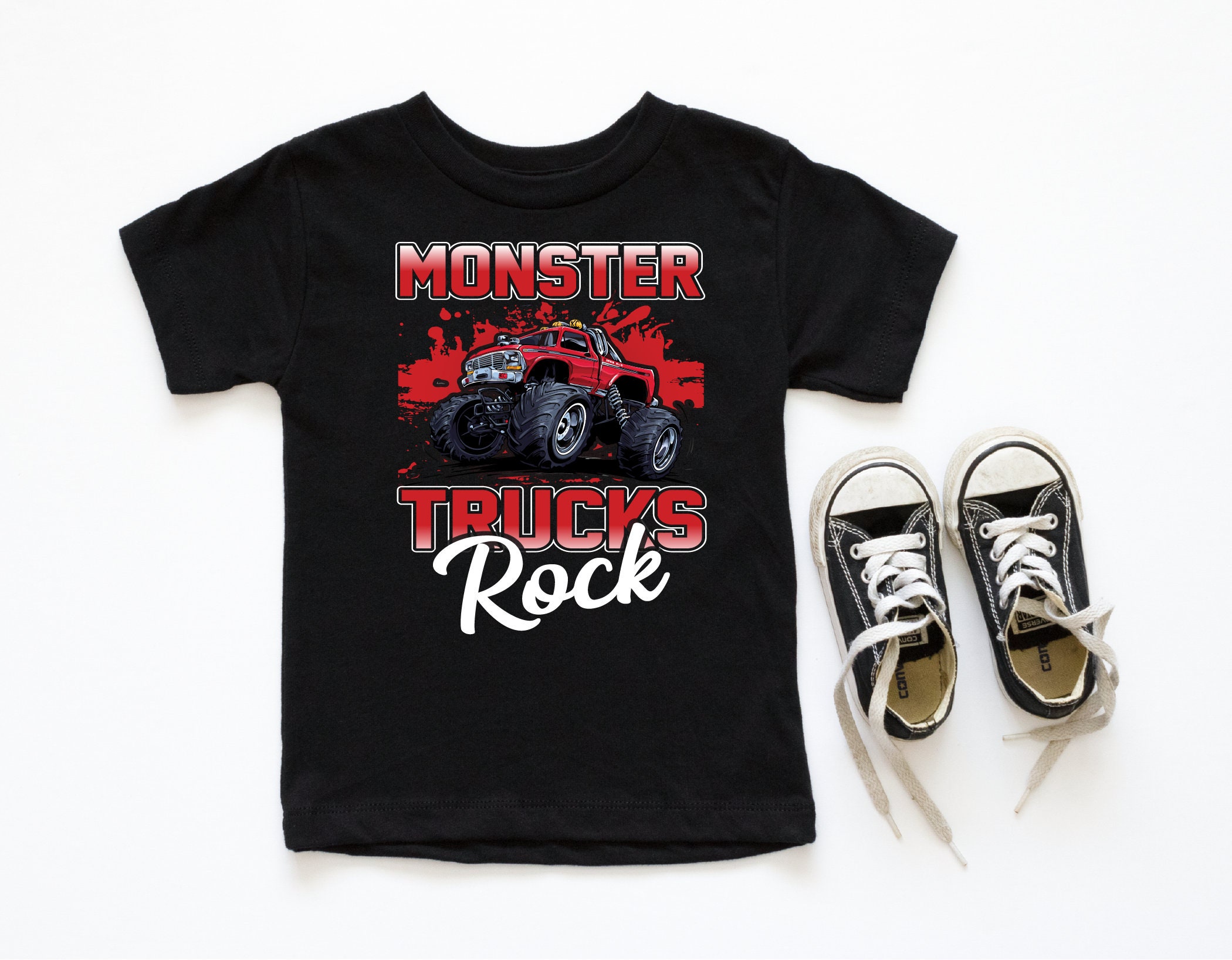 Monster Trucks Rock Shirt/boy Monster Truck Shirt/big Truck Youth Shirt ...