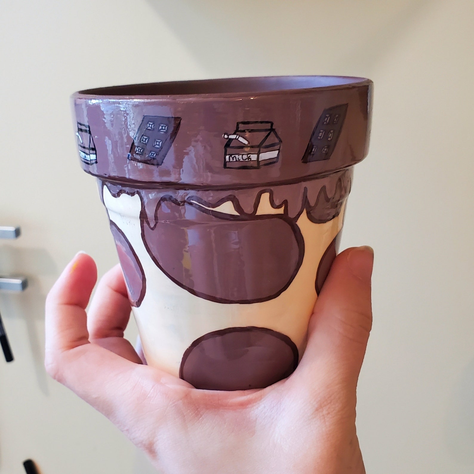 Cow's Milk Planter Pots - Etsy