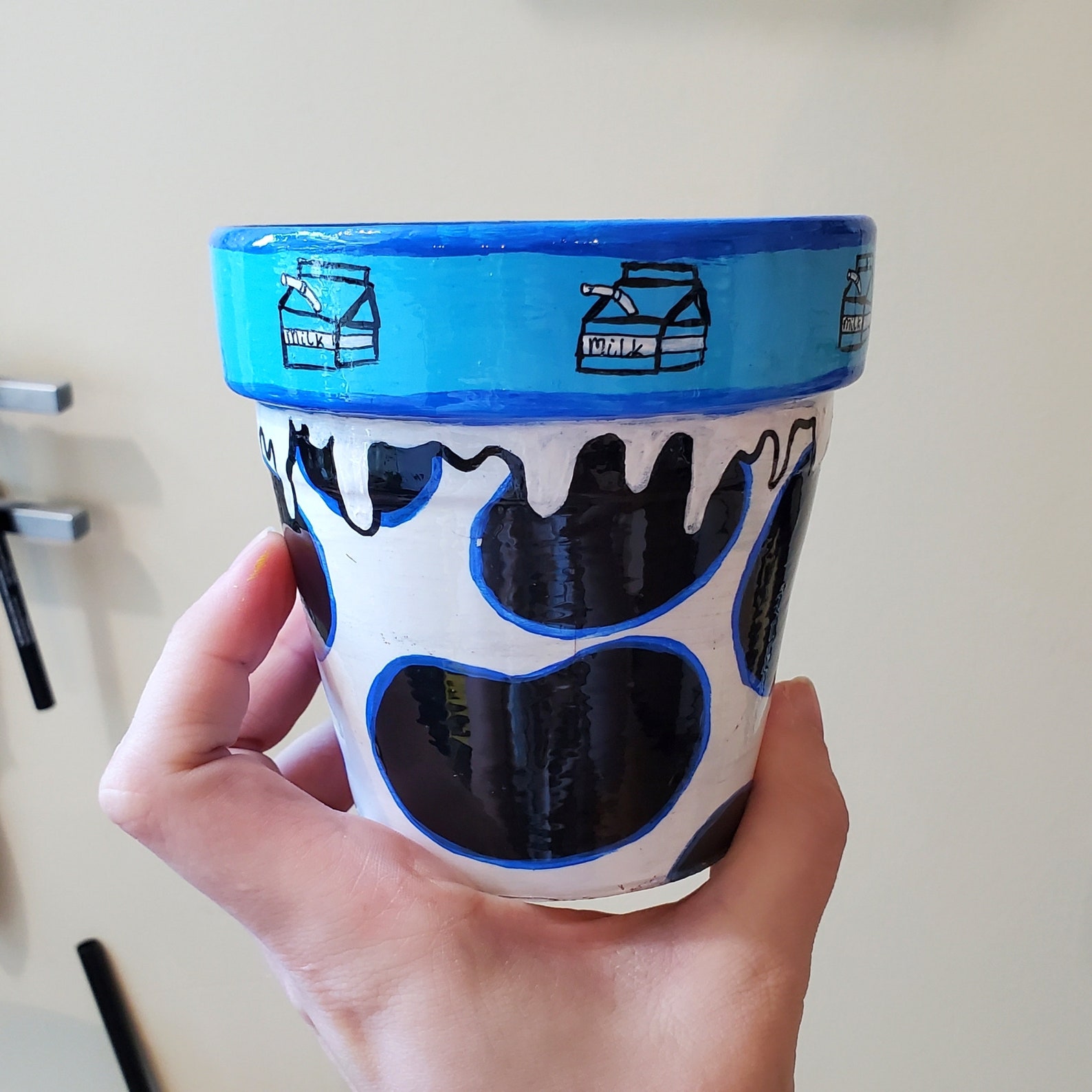 Cow's Milk Planter Pots - Etsy