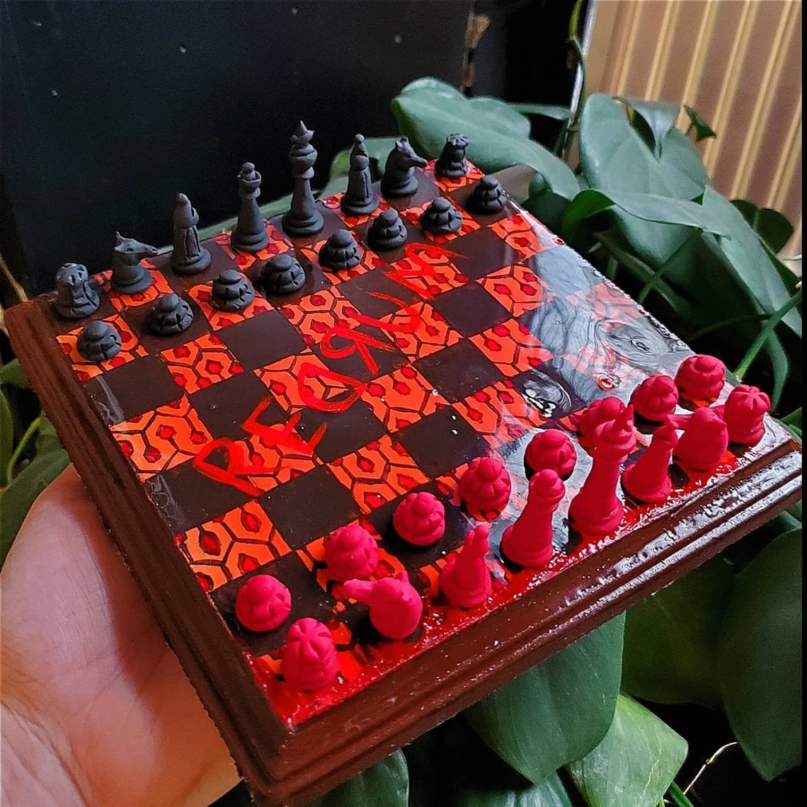 Shining Inspired Mini Chess Set - Etsy