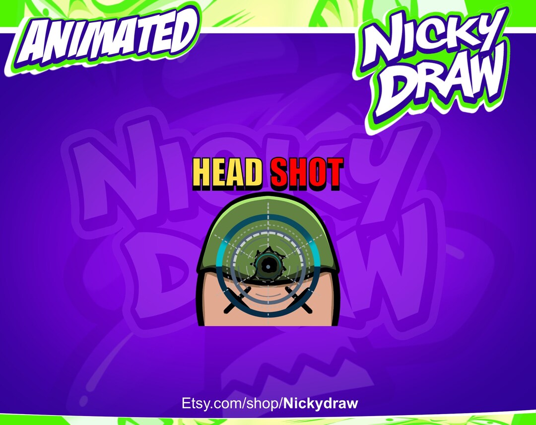 Animated Head Shot Twitch Emotes // Animated Twitch Emotes // Head Shot ...