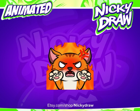 Animated Rage Twitch Emotes // Animated Cat Twitch Emotes // - Etsy