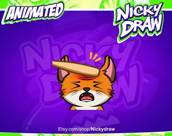 Animated Head Bonk Emotes // Animated Cat Twitch Emotes // - Etsy