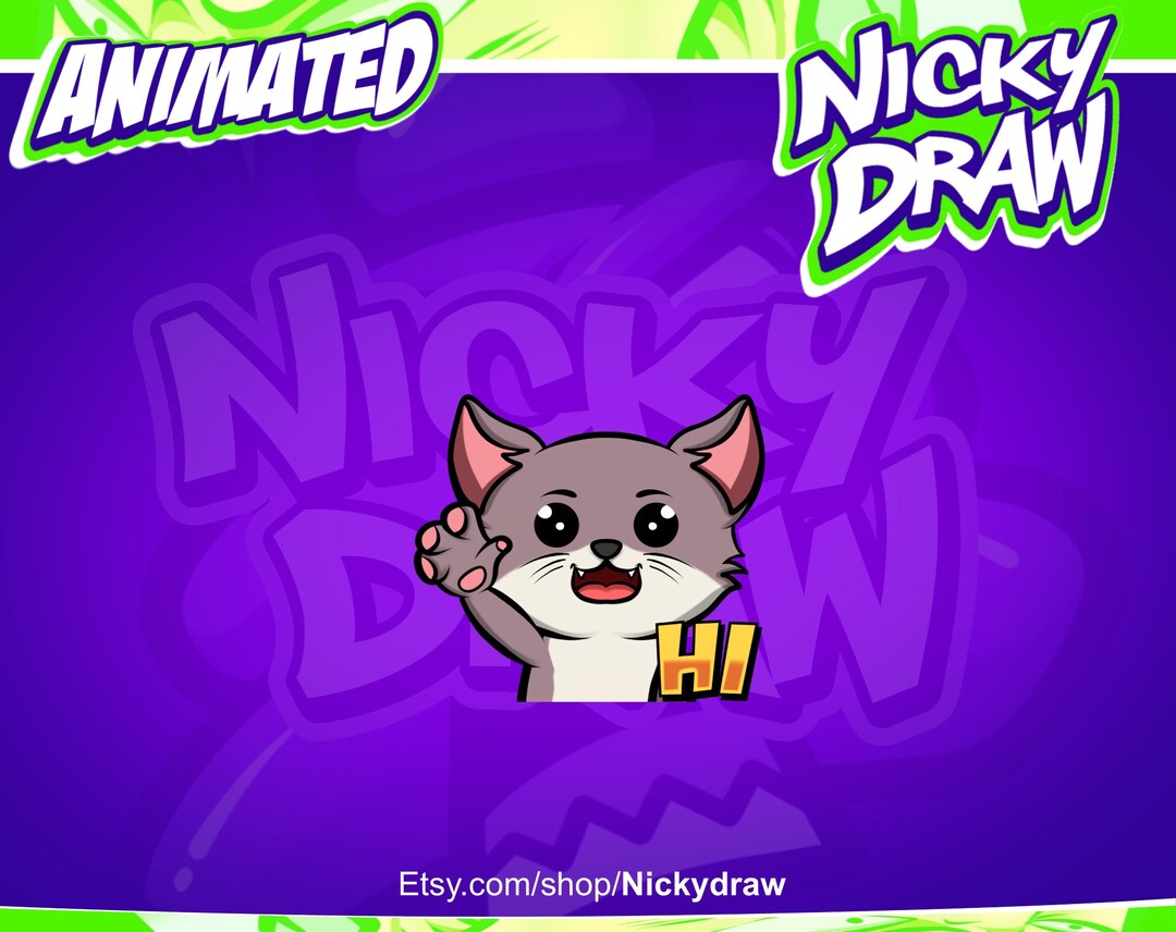 Animated Hi Twitch Emotes // Animated Cat Twitch Emotes // Animated ...