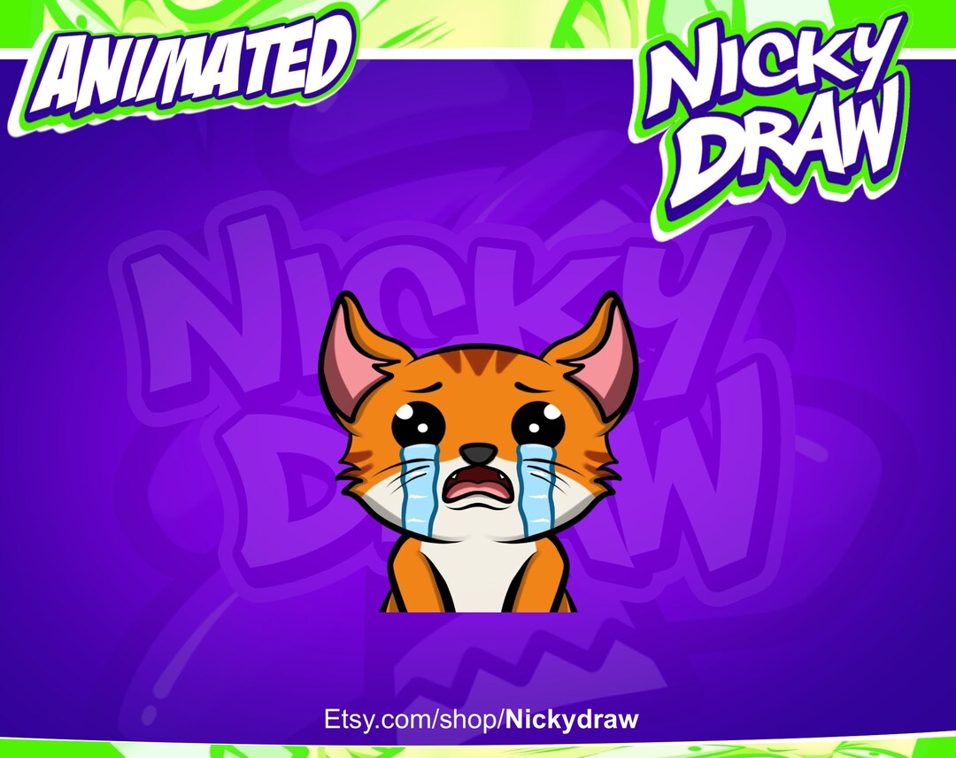 Animated Cry Twitch Emotes // Animated Cat Twitch Emotes // - Etsy UK
